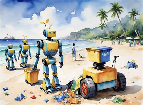 Cartoon Robot Island Stock Illustrations 153 Cartoon Robot Island
