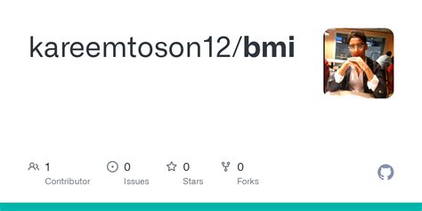 GitHub Kareemtoson12 Bmi
