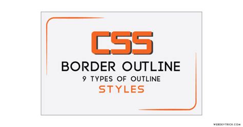 CSS Outline Styles With HTML Box Outline Effects