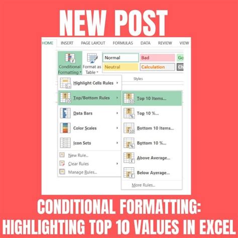 How To Highlight Top 10 Values In Excel Printable Forms Free Online