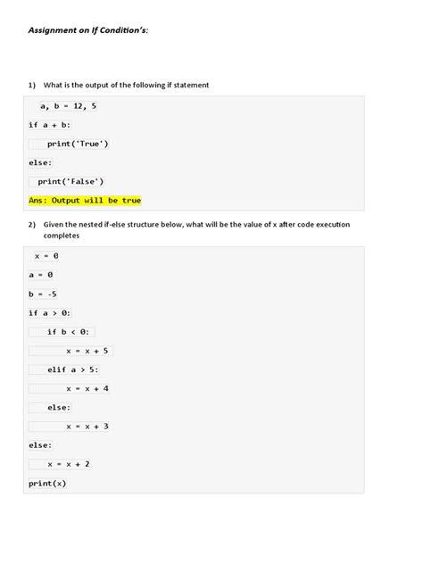Conditional Statements Assignment Pdf Triangle Computer Programming