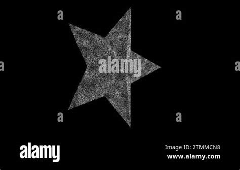 3d Star Rotates On Black Bg Object Dissolved White Flickering Particles 60 Fps Business