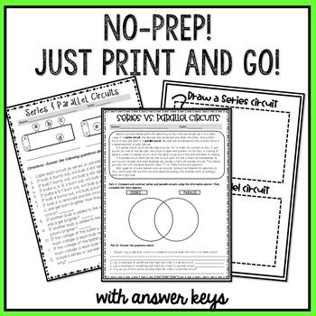 Series And Parallel Circuits Worksheet Set By The Trendy Science Teacher