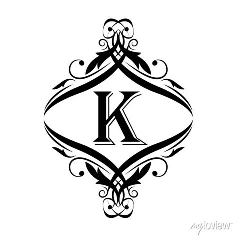 K Monogram Clipart