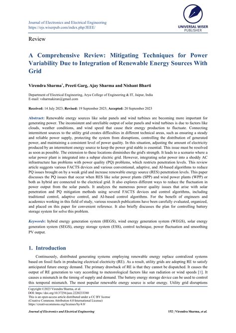 Pdf A Comprehensive Review Mitigating Techniques For Power