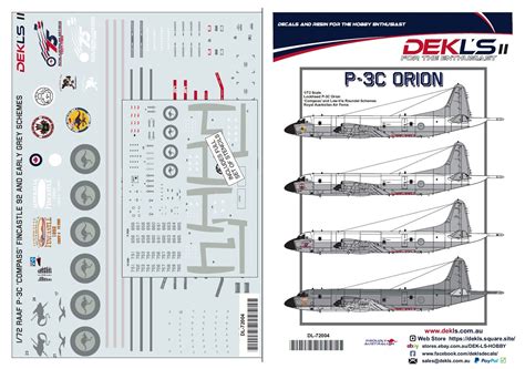 Decals P3c Orion Raaf Compass Scheme And Fincastle Markings Dekls Shop