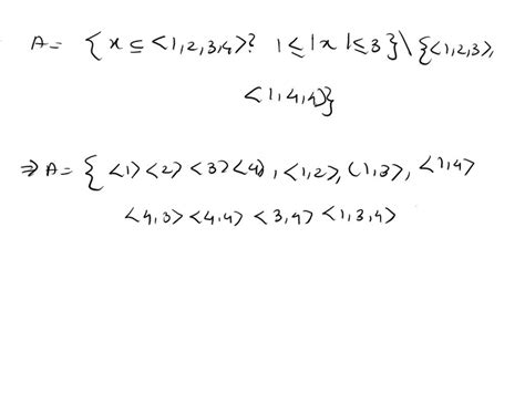 SOLVED Consider The Set Given By A X 1 2 3 4 1