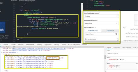 Visualizejs How To Hide Specific Input Controls How To Jaspersoft