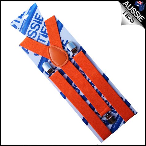 Orange Braces Suspenders Texture Ties