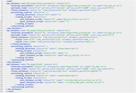 Example Of The XML Configuration For A DA Experiment Download Scientific Diagram