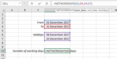 Count Working Days In Excel