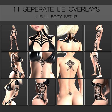 Sacred Geometry Tattoo Set For G8f Vol1 Daz Content By Dattakko