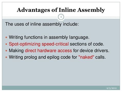 Inline Assembly Language Programs In C