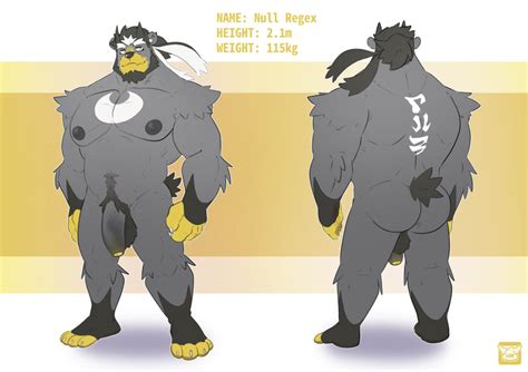 Rule 34 Anthro Back View Balls Bara Barazoku Character Sheet Front