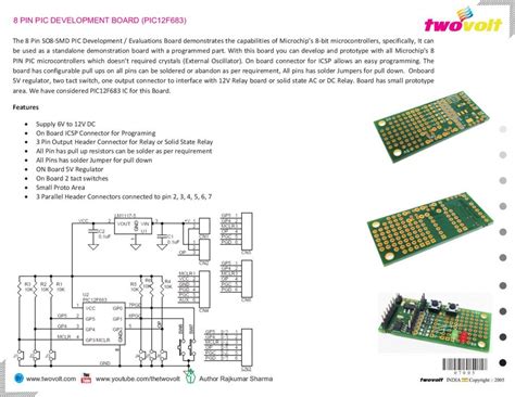 8 Pin Pic Development Board Electronics Lab Com