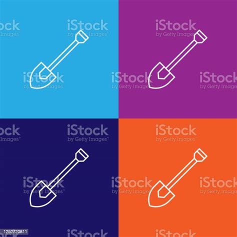 여행 삽 개요 아이콘 여행 일러스트 아이콘의 요소입니다 서명 및 기호는 웹 로고 모바일 앱 Ui Ux에 사용할 수 있습니다 가방에 대한 스톡 벡터 아트 및 기타 이미지