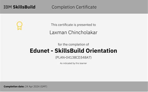 Laxman Chincholakar On Linkedin Skillbuild Ibm Professionaldevelopment Edunet Dypatil