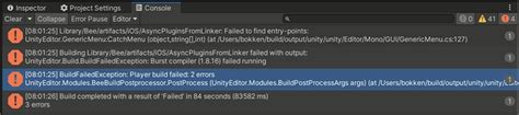 asyncpluginsfromlinker failed to find entry points ios build questions and answers unity