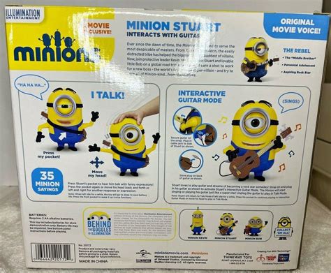 Minions Movie Despicable Me Singing Talking Stuart And Guitar New In