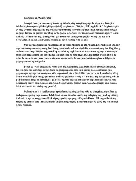 Tangkilikin Ang Sariling Atin Pdf