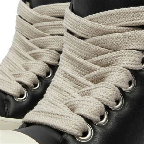 Rick Owens Womens Jumbo Lace Padded Sneakers In Black Rick Owens