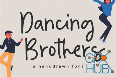 Dancing Brothers Handwriting Font 34430