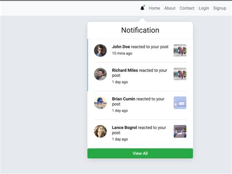 Bootstrap 5 Notification Bell Dropdown — Codehim