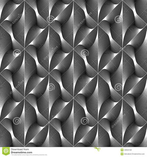 Design Seamless Monochrome Geometric Pattern Stock Vector Illustration Of Design Graphic