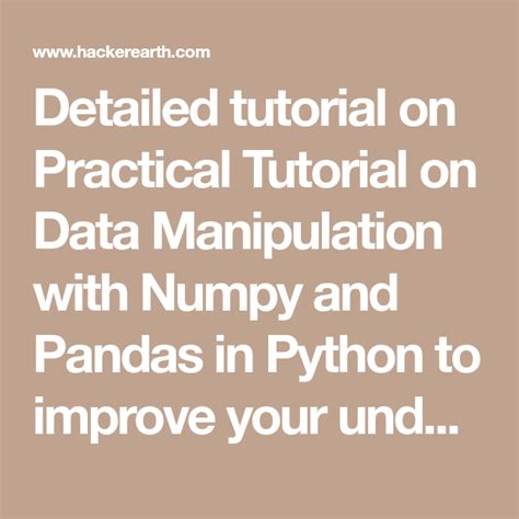 Creating And Manipulating Dataframes In Python With Pandas