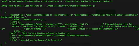 Github Joeneldeasisnodejsscan Nodejsscan Is A Static Security Code