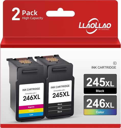 Llaollao Cartucho De Tinta Reaunfacturado De Repuesto Para Canon 245xl