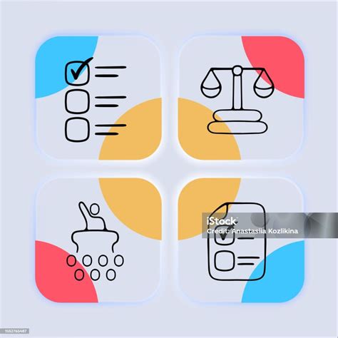 투표 아이콘 집합입니다 민주적 절차 선거 투표의 상징적 표현 시민 참여 개념입니다 Neomorphism 스타일입니다 비즈니스를