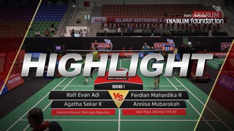 Rafi E Agatha S Sekolah Khusus Olahraga Ragunan Vs Ferdian M Annisa M