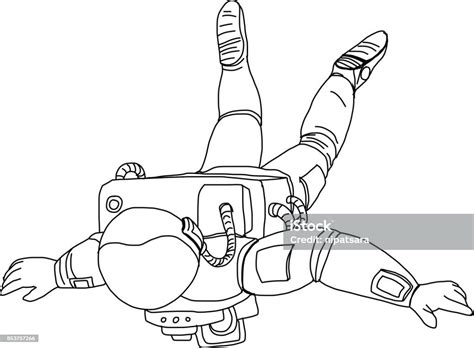 우주 비행사 문자는 흰색 바탕에 손으로 그린 Stylespaceman을 설정합니다 우주 비행사에 맞게 벡터 과학에 대한 스톡 벡터 아트 및 기타 이미지 Istock