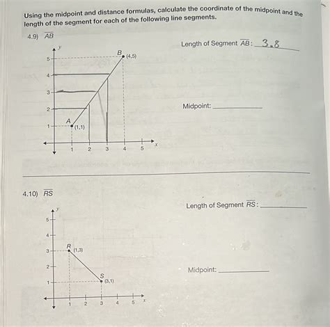 Using The Midpoint And Distance Formulas Calculate The Coordinate Of