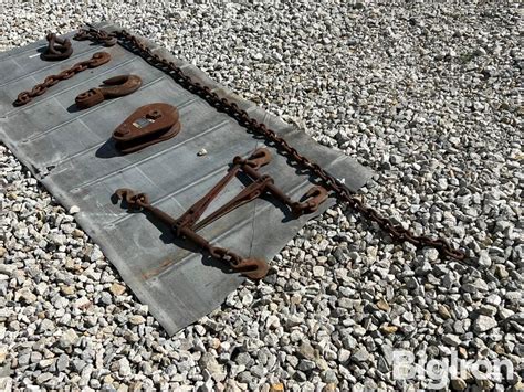 Misc Lot Of Chain Pulley Clevis Boomers Bigiron Auctions