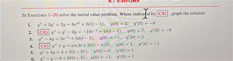 Solved In Exercises 1 20 ﻿solve The Initial Value Problem