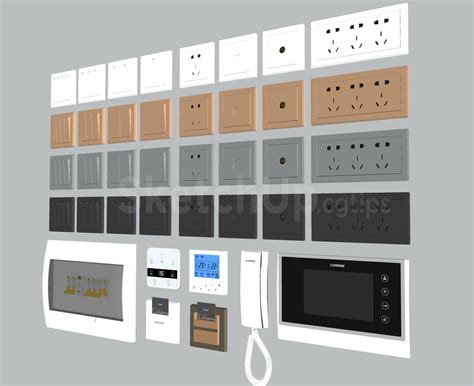 6671 Free Sketchup Electrical Outlets And Switches Models Download