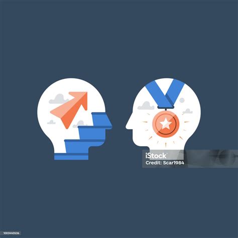 성공 빠른 향상 인센티브와 동기 부여 잠재력 개발 성장 마인드 방법 집중 훈련 아이콘에 대한 스톡 벡터 아트 및 기타 이미지 아이콘 자기 개선 Excellence