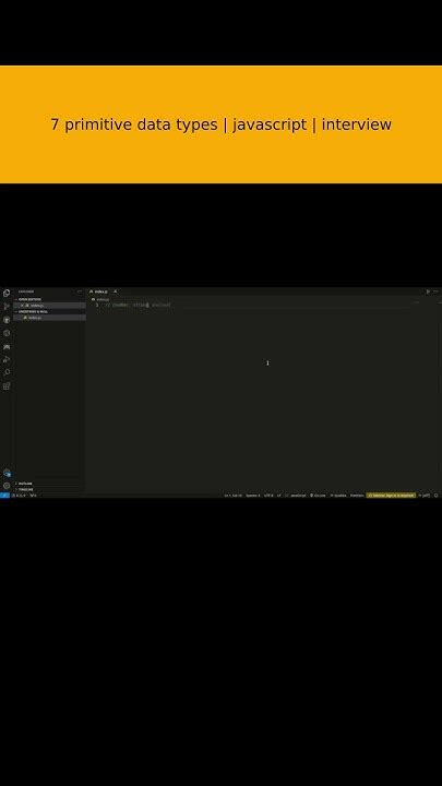 7 Primitives Javascript Types Programming Interview Javascripttutorial Interviewhacks Youtube