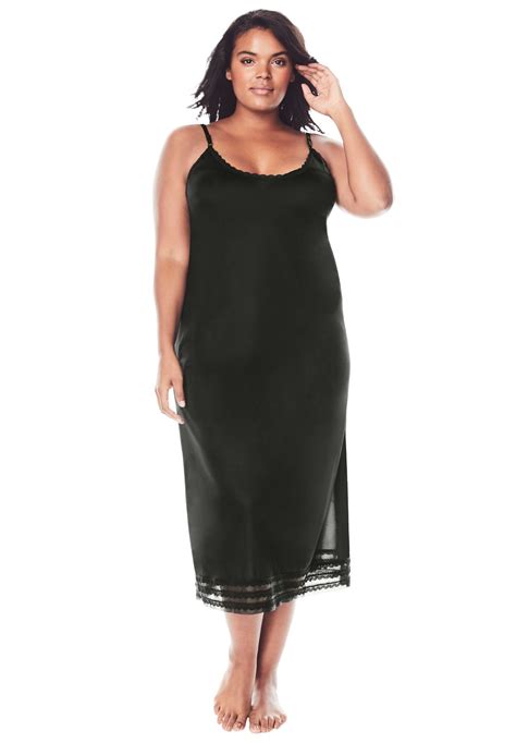 Comfort Choice Womens Plus Size Full Slip Snip To Fit Full Slip