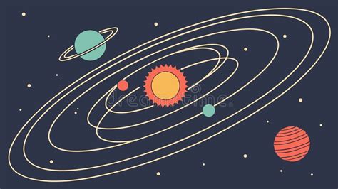 Solar System Planets Astronomy Space Illustration Vector Design