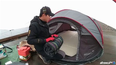 우중캠핑 빗속 산속 감성캠핑 먹방 미니멀 캠핑 Youtube