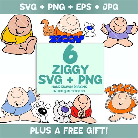 Ziggy Cartoon Svg Bundle Cricut Ziggy Cartoon Svg Ziggy Cartoon Silhouette Svg Ziggy Cartoon