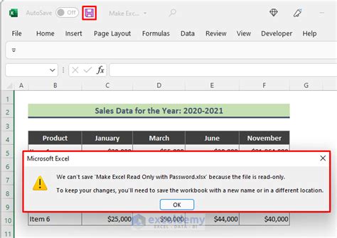 How To Make Excel Workbook Read Only With Password With Easy Steps