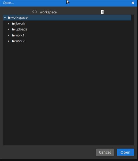 Chrome Items Not Clearly Visible In The Open Workspace Dialog Drop