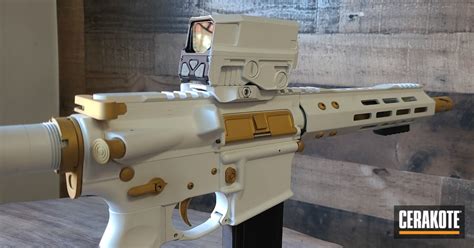 White And Gold Ar Cerakote