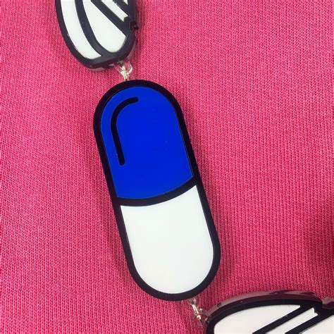 Chill Pill Necklace Plastic Jewellery Acrylic Necklace Handmade