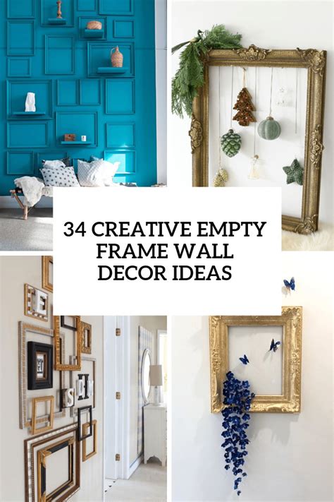 empty frame on wall using empty frames for wall decor brush and pail