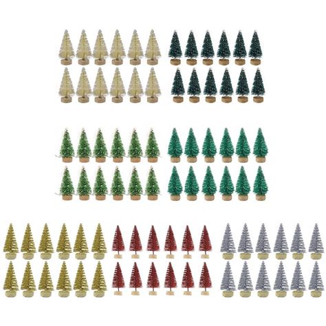 Xxfa 12 Stuks Mini Kerstboom Grenen Bomen Diy Kers Grandado